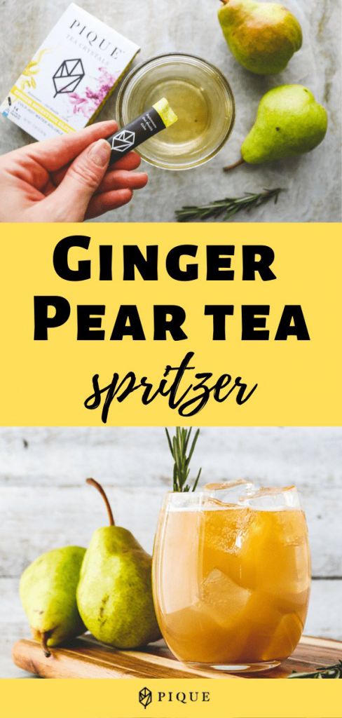 Ginger Pear Tea Spritzer Recipe | PIQUE